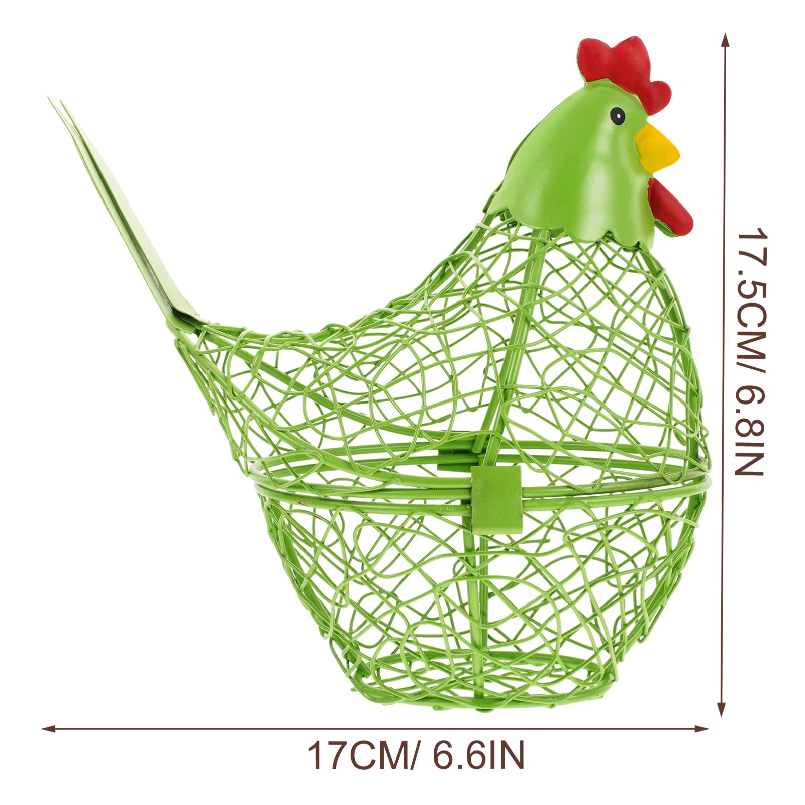 Egg Gathering Basket Egg Basket Metal Wire Egg Baskets Easter Hen Shape Chicken Egg Basket Farmhouse Kitchen Organizer for Eggs Fruit Kitchen Living Room Home Decor