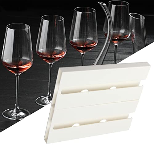 Jwinkumy Wine Glass Rack Under Cabinet, Wine Glass Holder 2 Pack Glasses Storage Under Shelf, Hanging Glass Rack Organizer for Bar Kitchen Restaurant, White