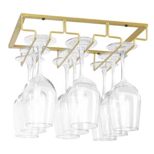 bekofeeno wine glass rack, under cabinet stemware rack wine glass holder wine glass storage hanger metal rack storage organizer for kitchen cabinet bar