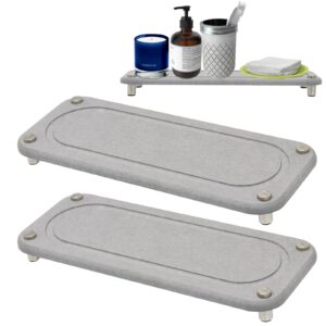 adatos fast drying stone sink tray,sink caddy kitchen sink organizer,kitchen sink caddy organizer,sink caddy sponge holder,instant dry sink organizer (2pcs)