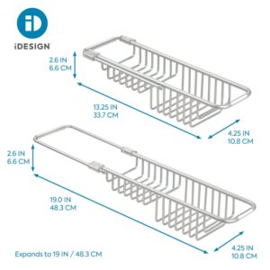 iDesign Metro Aluminum Over Sink Organizer Basket - 13.23" x 4.5" x 2.75", Silver