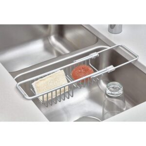 iDesign Metro Aluminum Over Sink Organizer Basket - 13.23" x 4.5" x 2.75", Silver