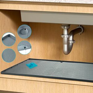 cibeat 34x22 under sink mat, 34"x22", grey