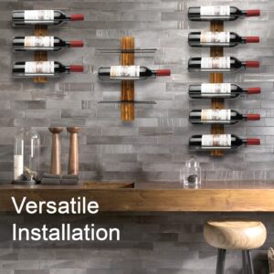 Feemiyo Wine Rack Wall Mounted,Wall Wine Rack for 12 Wine Bottles,Pine Wood Wine Racks for Wall,Wine Holder Display Wall-Mounted Wine Bottle Racks for Kitchen,Dining Room,Bar