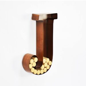 wine cork holder letter j | wine corks | flowers | metal wooden finished | wall art | holidays | home kitchen storage | housewarming | engagement | bridal |…