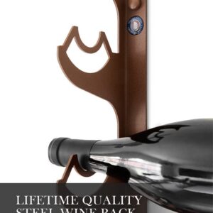 di prima usa Wall Mount Wine Rack - Holds 8 Bottles with Elegance & Durability - Italian Inspired Wall Mount Wine Rack & Robust Steel Construction