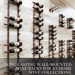 di prima usa Wall Mount Wine Rack - Holds 8 Bottles with Elegance & Durability - Italian Inspired Wall Mount Wine Rack & Robust Steel Construction