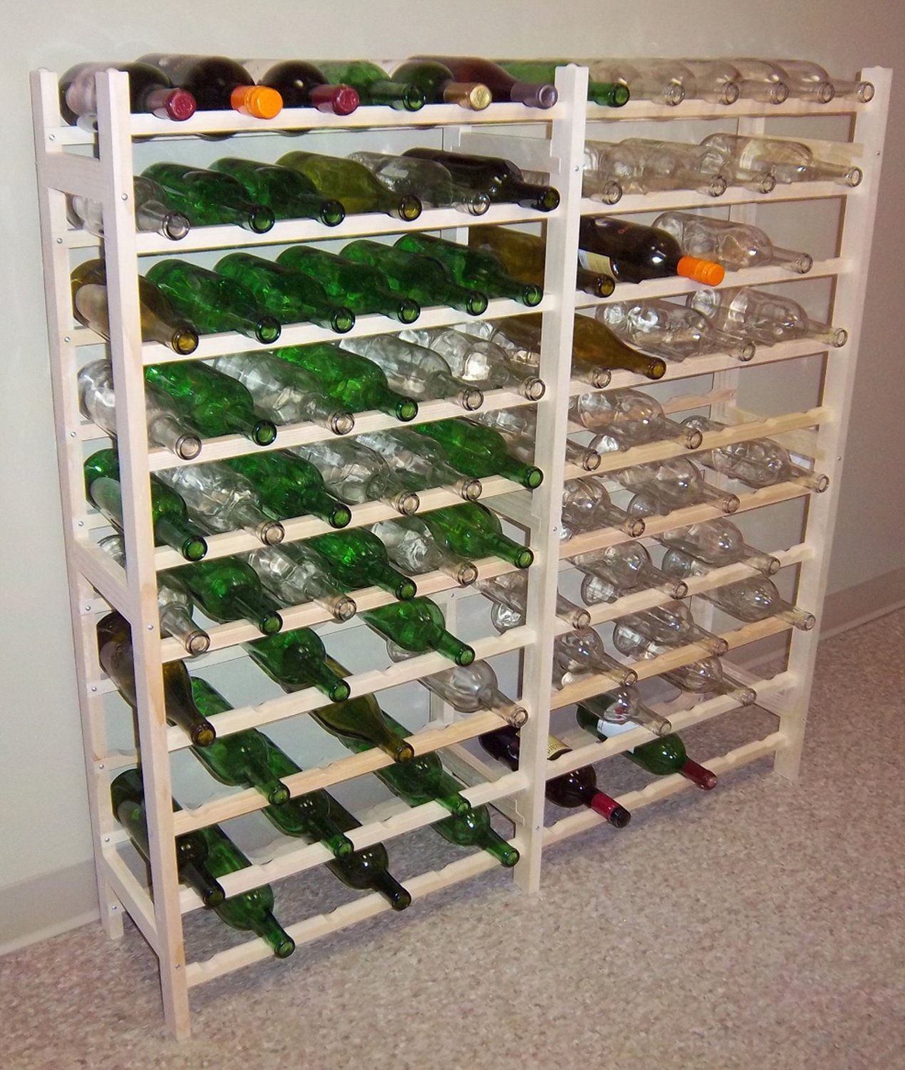 Home-App Vinland 120 Bottle Wine Rack, 12 wide by 10 high Home Supply Maintenance Store