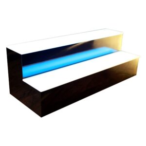 barconic® led liquor bottle display shelf - 2 tier (step) - 24"