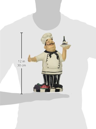 Chef Wine Bottle Holder 8.25x5.75x11.75"