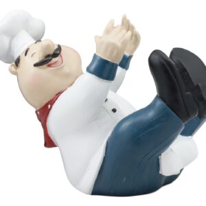 Ebros For The Love Of Wine Fat Chef Marco Hugging Wine Bottle Holder Figurine Kitchen Countertop Wine Cellar Hosting Table Decor Piece