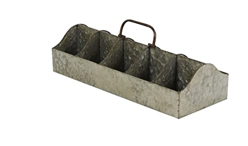 Deco 79 Grey Metal Farmhouse Wine Holder, 7" x 20" x 8"