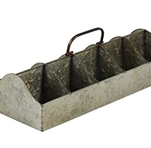 Deco 79 Grey Metal Farmhouse Wine Holder, 7" x 20" x 8"