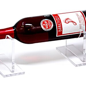 Better Display Cases Clear Acrylic Horizontal Table Top Wine Bottle Display Holder (A056-WBTT-LS)