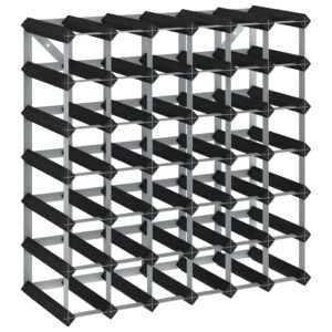 vidaxl solid wood pine wine rack for 42 bottles home indoor living room kitchen storage cabinet wine rack bottle holder furniture black