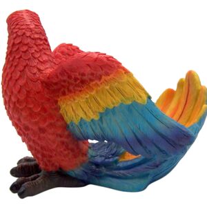 Tropical Parrot Wine Bottle Holder, Tabletop Decoration, 6 Inches