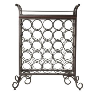 Winsome Wood Antique Bronze Finish Silvano Wine Rack