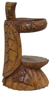 hand carved wooden single sea turtle wine bottle holder