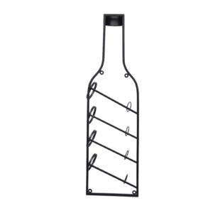 SHOWLIVEU Wall Mounted Wine Racks 4-Layer Retro Wall Mounted Wine Rack Kitchen Bar Bottles Holder Storage Shelf