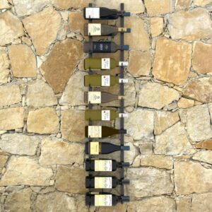 vidaXL Wall Wine Rack, Wine Bottle Holder for 24 Bottles, Wall Mounted Wine Storage, Wine Bottle Organizer for Living Room Kitchen Pantry, Iron