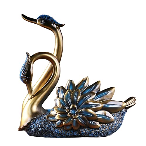 HESINLY New Wine Rack Creative Wine Rack Couple Swan Wine Rack Resin Home Decoration Ornaments Perfect Countertop Bottle Holder Suitable for Putting Wine Cabinet Living Room Couple Gift