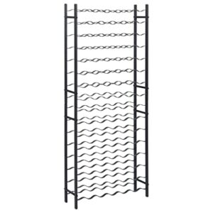 Matalde 16 Tiers Iron Wine Rack Holds 95 Bottles Freestanding Floor Bar Storage and Display Rack Storage Rack for Kitchen, Bar, Pantry, Wine Cellar