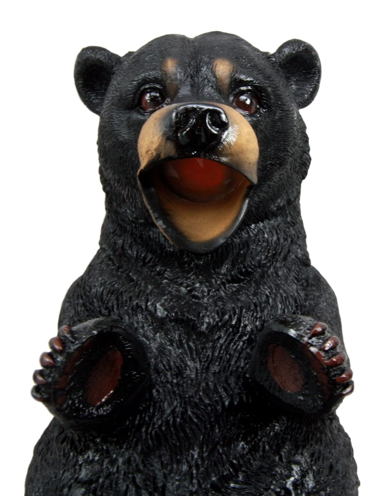 Ebros Gift Rustic Western Forest Animal Drunken Black Bear Wine Oil Bottle Holder Figurine 10" Long Cabin Lodge Farmhouse Country Accent Decor