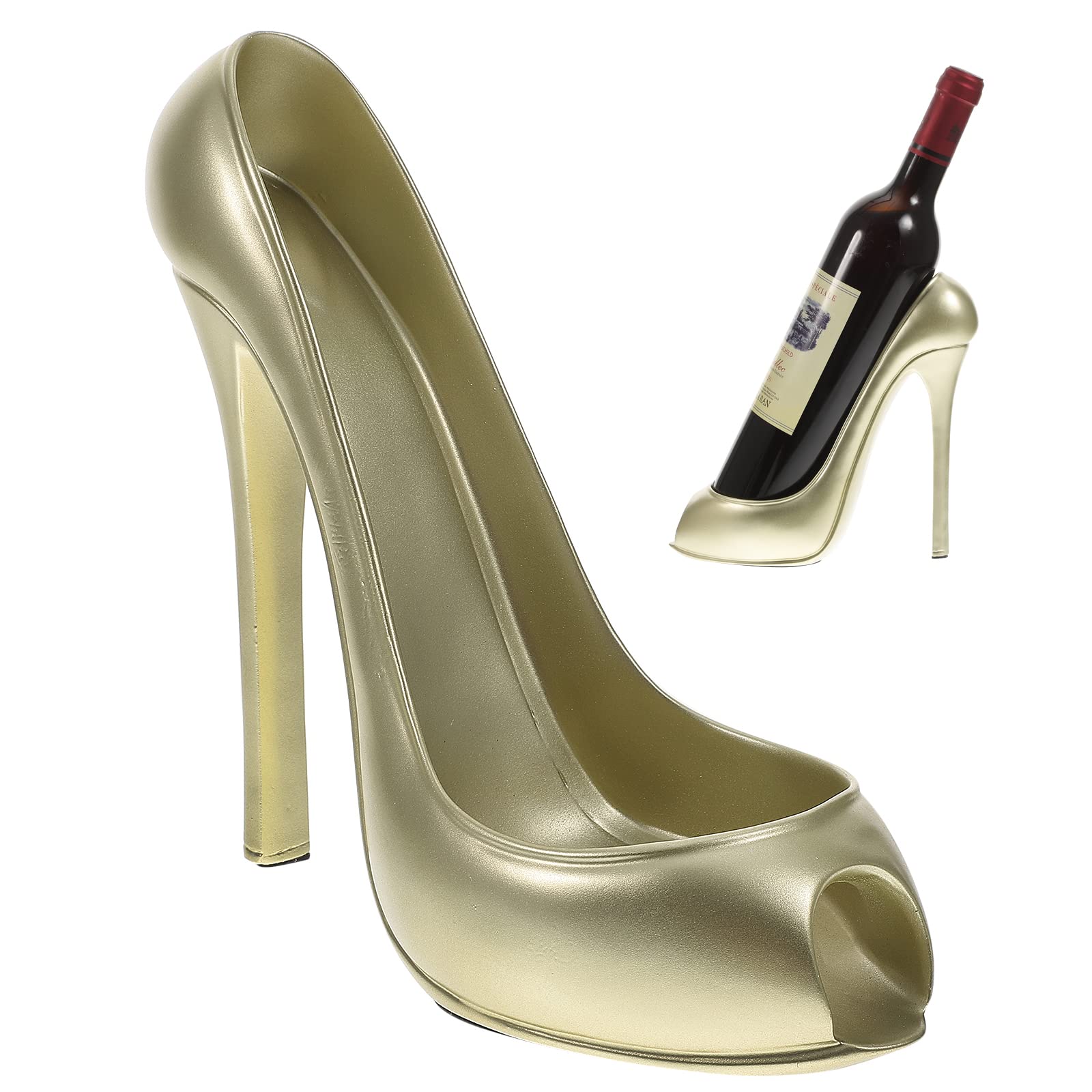 Cabilock Tabletop Wine Rack High Heel Wine Holder Countertop Wine Bottle Display Holder High Heel Wine Champagne Rack Party Home Wine Bottle Storage Organizer Small Wine Rack