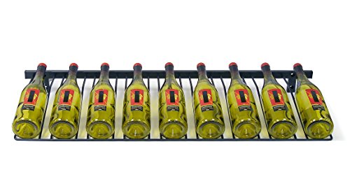 Vinotemp Wall Mount Wine Rack 9 Bottle Capacity Wire Metal Wine Holder for Red, White, Sparkling, Campaign Bottles for Home, Kitchen, Bar Storage