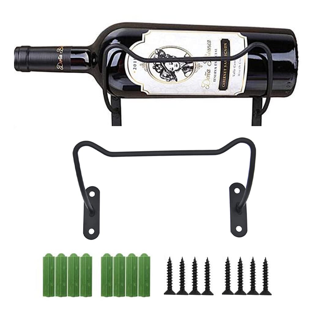 Hoshen 2 Packs Wine Display Rack, Wine Rack Shelf, Wall-Mounted Creative Bar Counter Wine Cabinet Rack, Wrought Iron Hanging Rack on Restaurant Wall