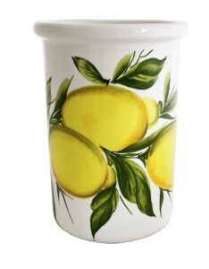 abbiamo tutto lemon wine bottle holder/utensil holder