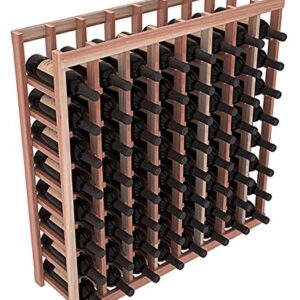 Wine Racks America InstaCellar Tasting Table Wine Rack - Durable and Expandable Wine Storage System, Redwood Satin Finish - Holds 64 Bottles