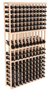 wine racks america instacellar display row cellar kit wine rack - durable and expandable wine storage system, pine unstained - holds 150 bottles