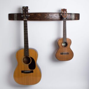 napa valley wine barrel double guitar rack, choice of finish