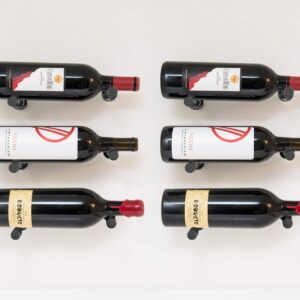 VintageView Vino Series - Vino Pins Designer Kit 12 Bottle Wall Mounted Wine Rack (Milled Aluminum) Stylish Modern Wine Storage with Label-Forward Design