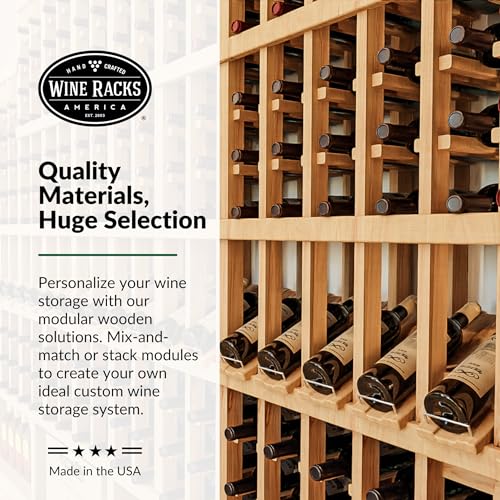 Wine Racks America Living Series Cellar Kit Wine Rack - Durable and Modular Wine Storage System, Pine Unstained - Holds 36 Bottles