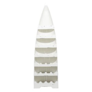 Deco 79 Wood Boat 25 Bottle Standing Wine Rack, 21" x 14" x 76", White