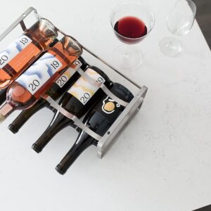 Better Houseware Silver Coated Steel Stackable Modular Wine Rack- 4 Bottles