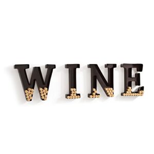 Danya B? Metal Wall Mount Wine Letters Cork Holder