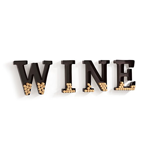 Danya B? Metal Wall Mount Wine Letters Cork Holder