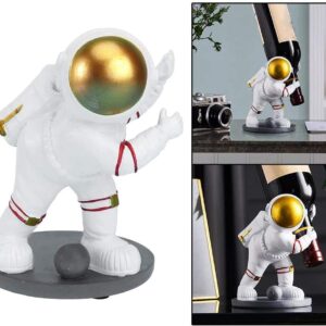 Taotenish Astronaut Design Wine Rack Wine Bottle Holder Statue Resin Wine Bottle Holder Sculpture Rack for House Office Coffee Shop Bar Restaurant Party Decor - Style A