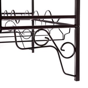 Home Zone Living Wine Rack - Countertop Freestanding Holder, Stores up to 6 Bottles