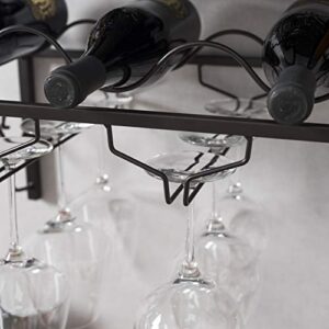 Home Zone Living Wine Rack - Countertop Freestanding Holder, Stores up to 6 Bottles