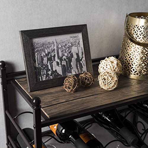 Home Zone Living Wine Rack - Countertop Freestanding Holder, Stores up to 6 Bottles