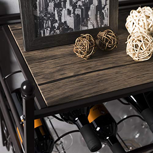 Home Zone Living Wine Rack - Countertop Freestanding Holder, Stores up to 6 Bottles