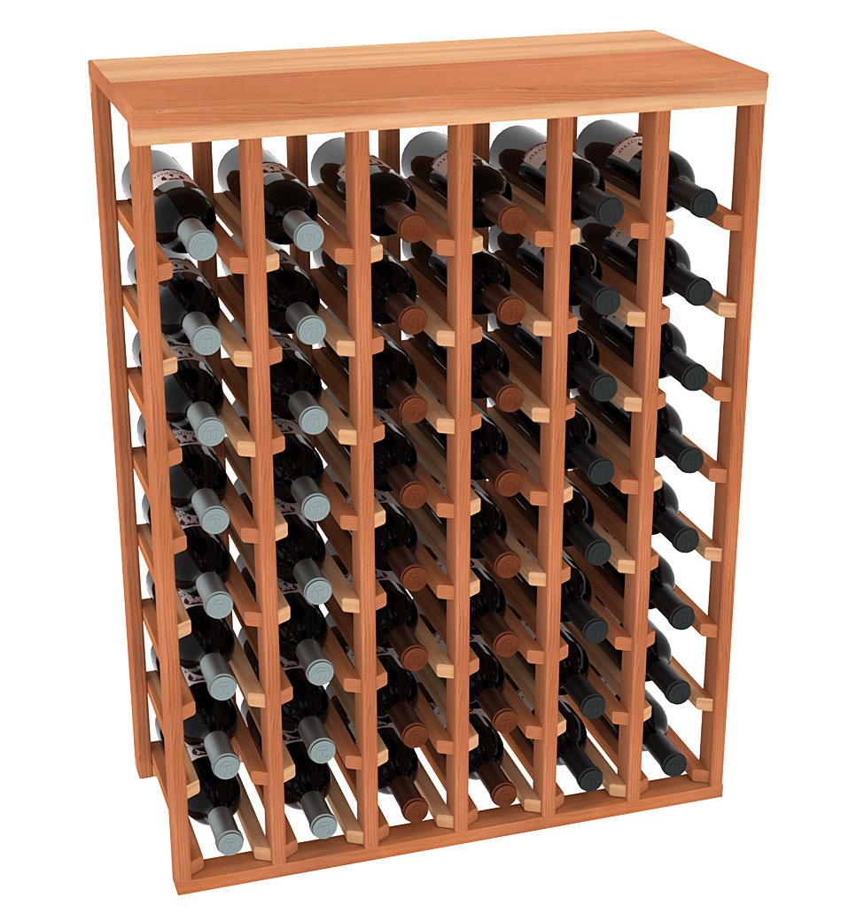 Creekside 48 Bottle Table Wine Rack (Redwood) by Creekside - Exclusive 12 inch deep design conceals entire wine bottles. Hand-sanded to perfection!, Redwood