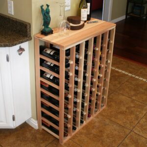 Creekside 48 Bottle Table Wine Rack (Redwood) by Creekside - Exclusive 12 inch deep design conceals entire wine bottles. Hand-sanded to perfection!, Redwood