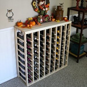 Creekside 64 Bottle Table Wine Rack (Pine) by Creekside - Exclusive 12 inch deep design conceals entire wine bottles. Hand-sanded to perfection!, Pine