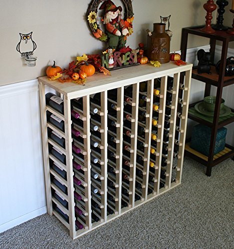 Creekside 64 Bottle Table Wine Rack (Pine) by Creekside - Exclusive 12 inch deep design conceals entire wine bottles. Hand-sanded to perfection!, Pine