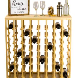 Creekside 64 Bottle Table Wine Rack (Pine) by Creekside - Exclusive 12 inch deep design conceals entire wine bottles. Hand-sanded to perfection!, Pine